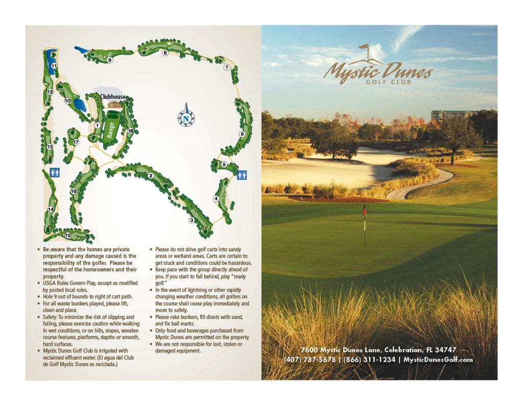 Scorecard - Mystic Dunes Golf Club
